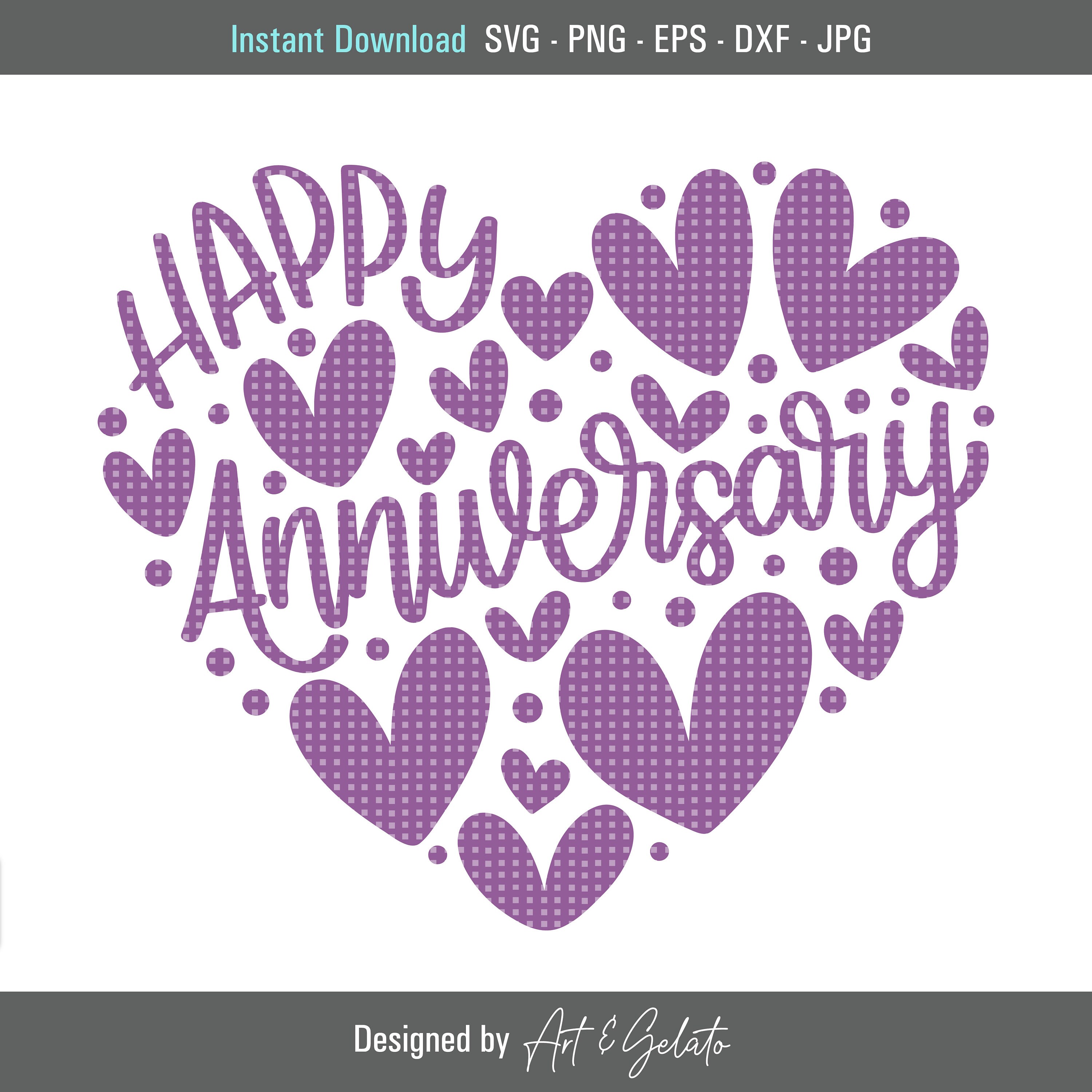 Happy Anniversary Heart SVG Anniversary SVG Heart Svg Love | Etsy