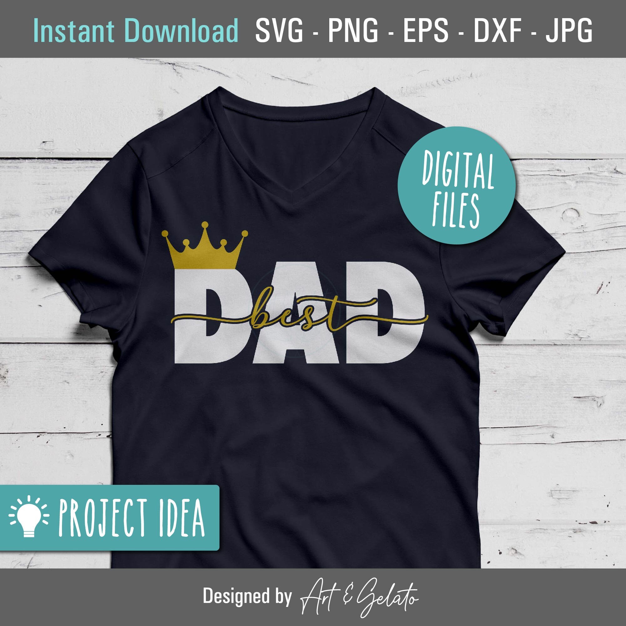 Best Dad Crown SVG Happy Father's Day SVG Fathers Day - Etsy