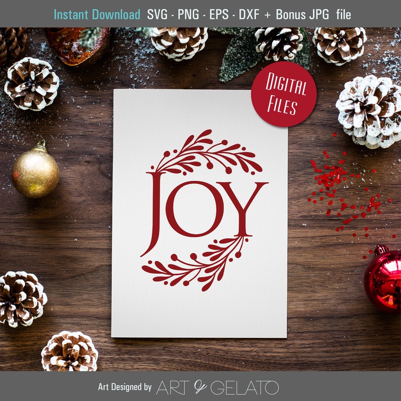 Joy SVG Instant Download Christmas Joy Svg Holidays Svg | Etsy