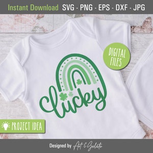 Lucky Rainbow SVG, St Patrick's Day Svg, Rainbow Lucky Svg, Boho ...