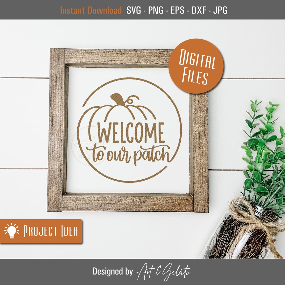 Welcome to Our Patch SVG, Welcome Circle Sign SVG, Pumpkin Circle Sign ...