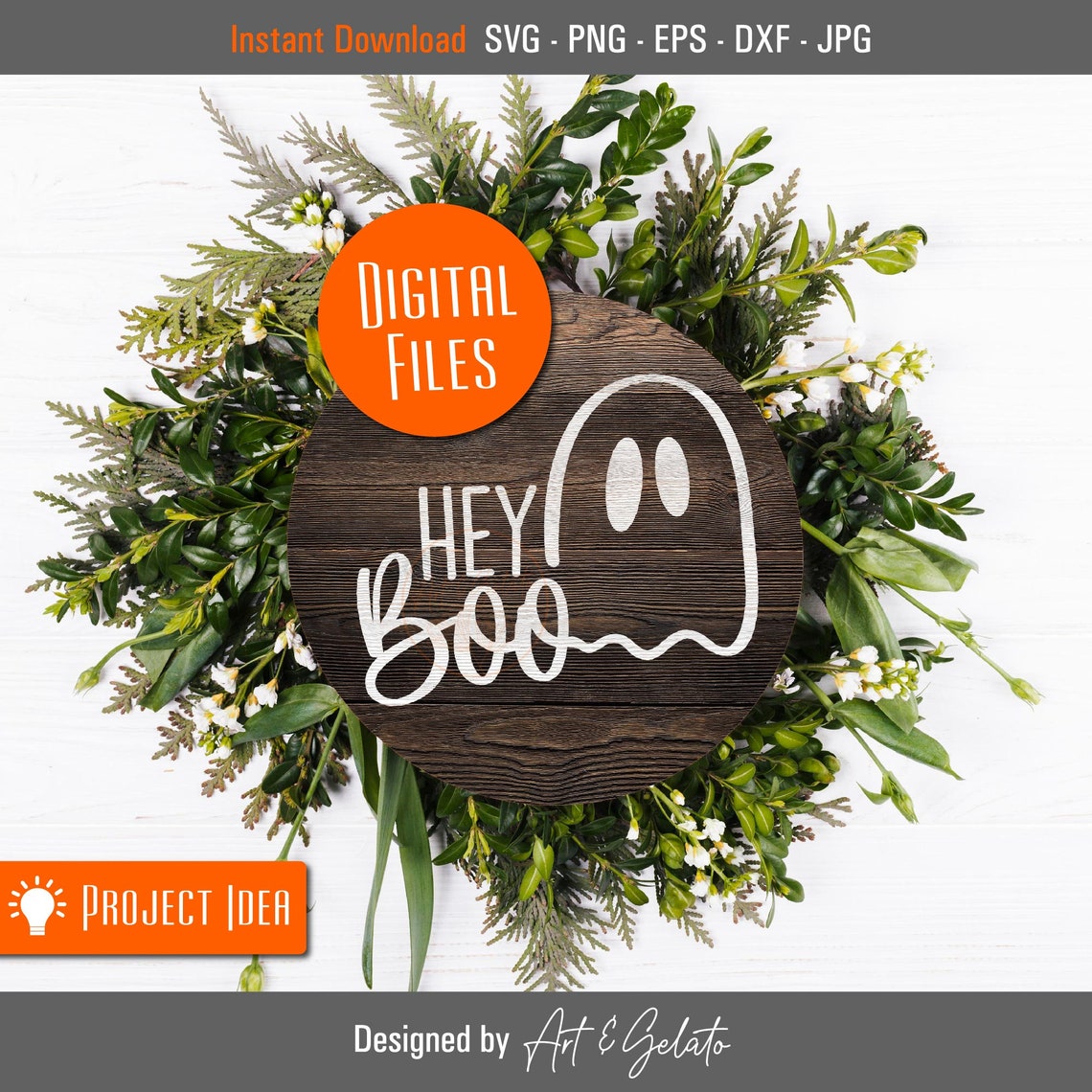 Hey Boo SVG Halloween SVG Ghost Shirt SVG Halloween Door - Etsy