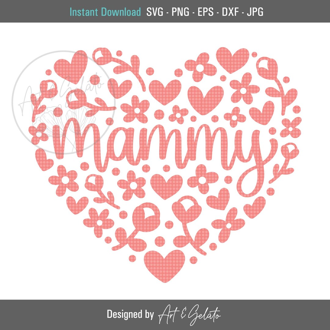 Mammy Floral Heart Svg, Mama SVG, Happy Mother's Day Svg, Mother's Day ...