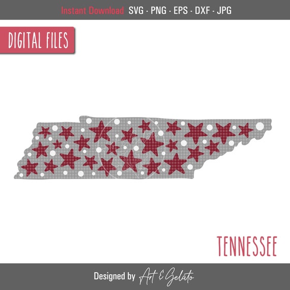 Tennessee Stars Svg TN Map Svg Tennessee Svg Tennessee | Etsy