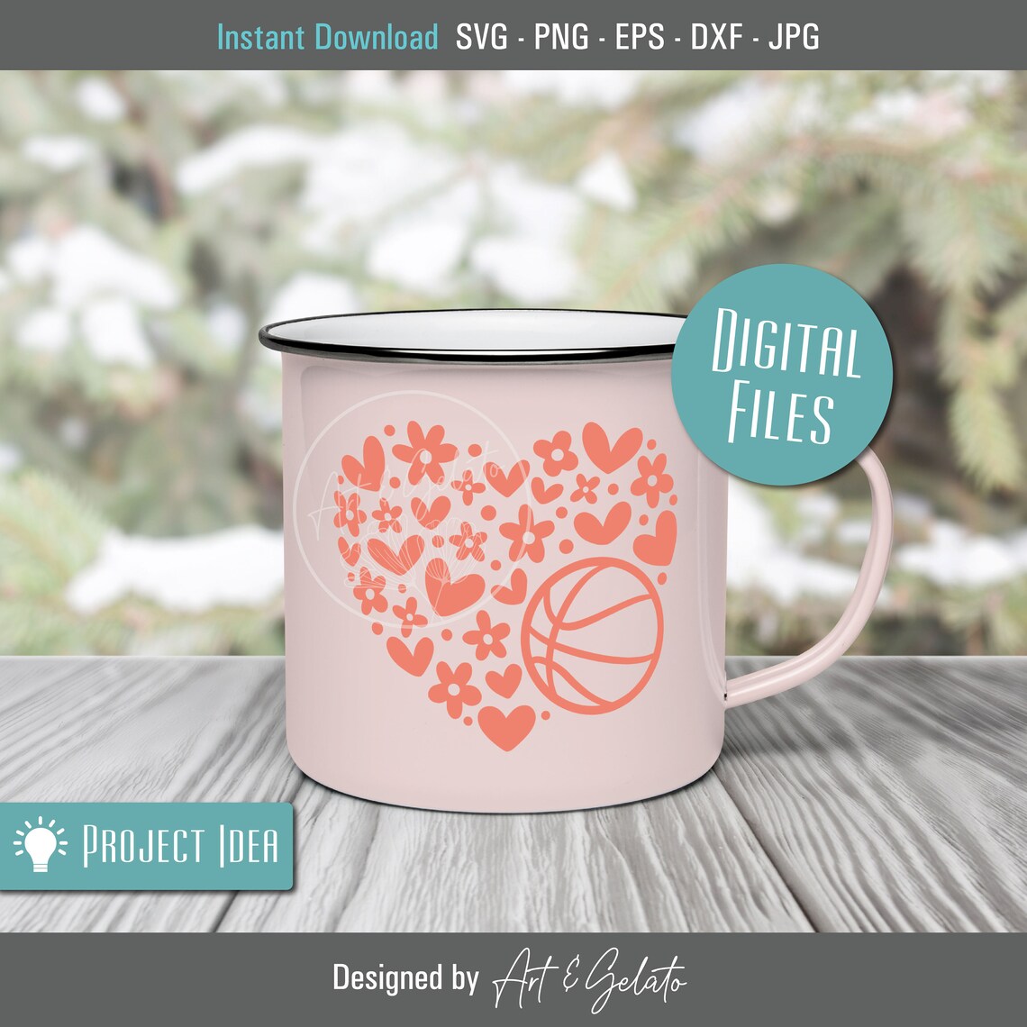 Basketball Floral Heart SVG, Basketball Love Svg, Basketball Girl Svg ...