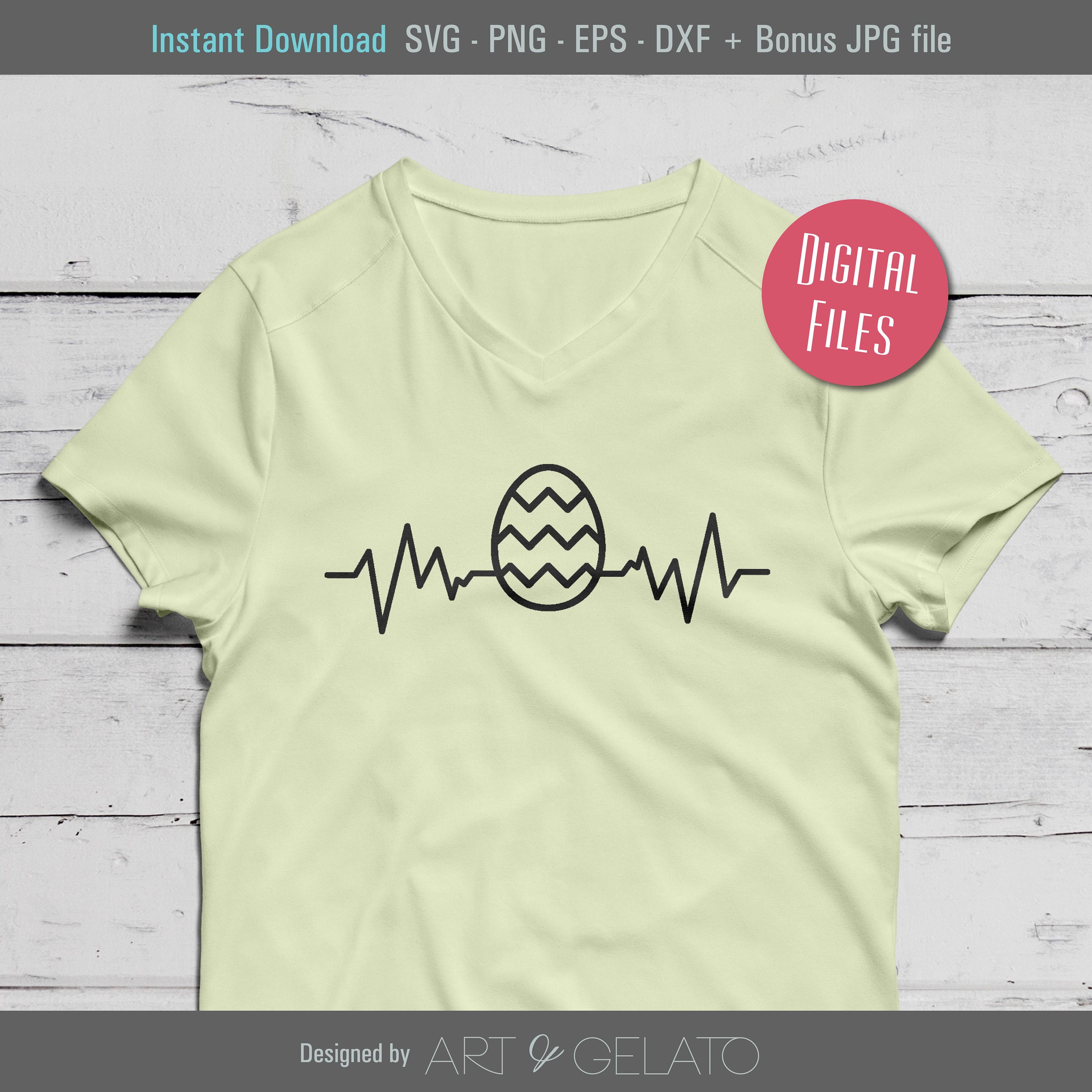 Easter Egg EKG Heartbeat Svg, Easter Egg Svg, Easter Svg, Heartbeat Svg ...