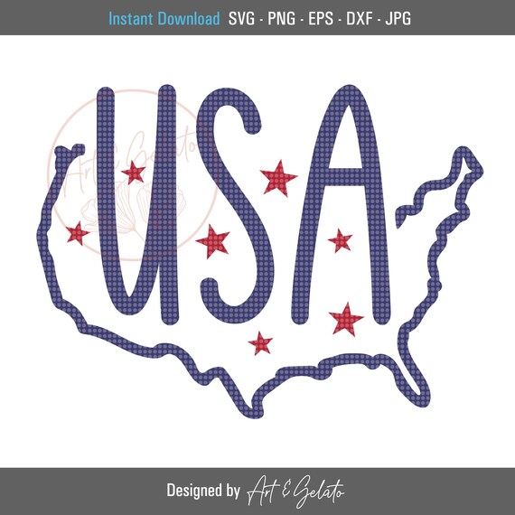 USA Svg 4th of July Svg America Svg USA Shirt Svg US Map - Etsy
