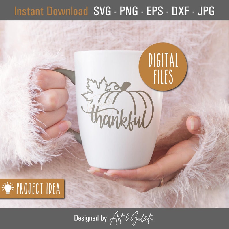 Thankful Pumpkin SVG Pumpkin Svg Thankful Svg Fall Door - Etsy