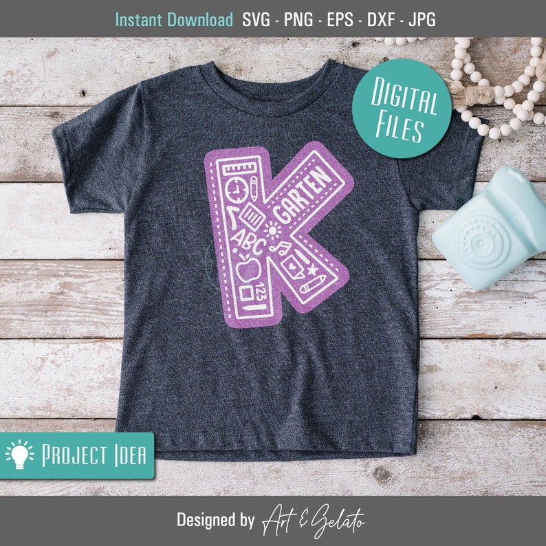 K SVG Kindergarten SVG Kinder Svg First Day of School Svg | Etsy