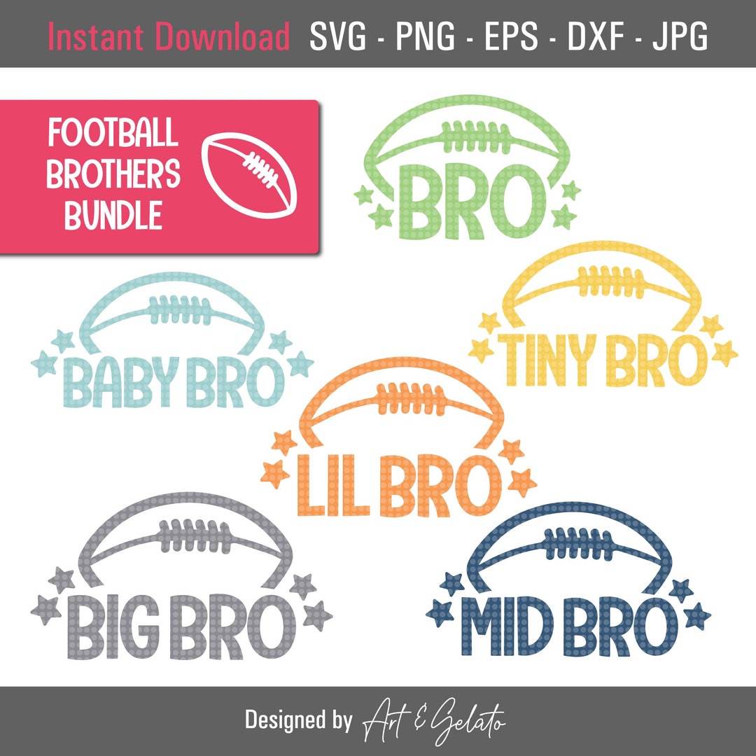 Football Brothers Bundle SVG, American Football Bros SVG, Football ...