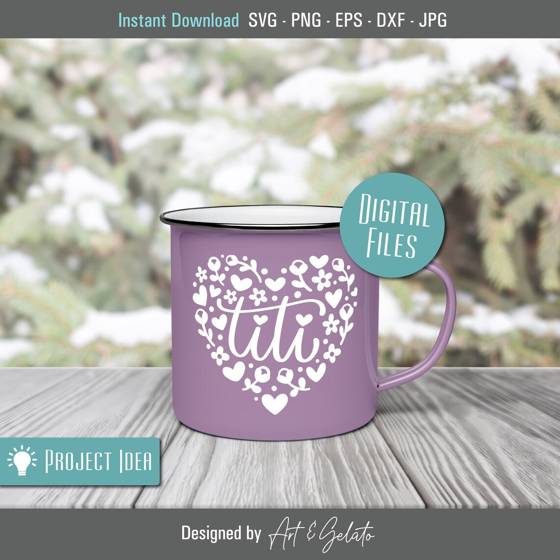 Titi Floral Heart SVG, Titi Svg, Floral Heart Svg, Happy Mother's Day ...