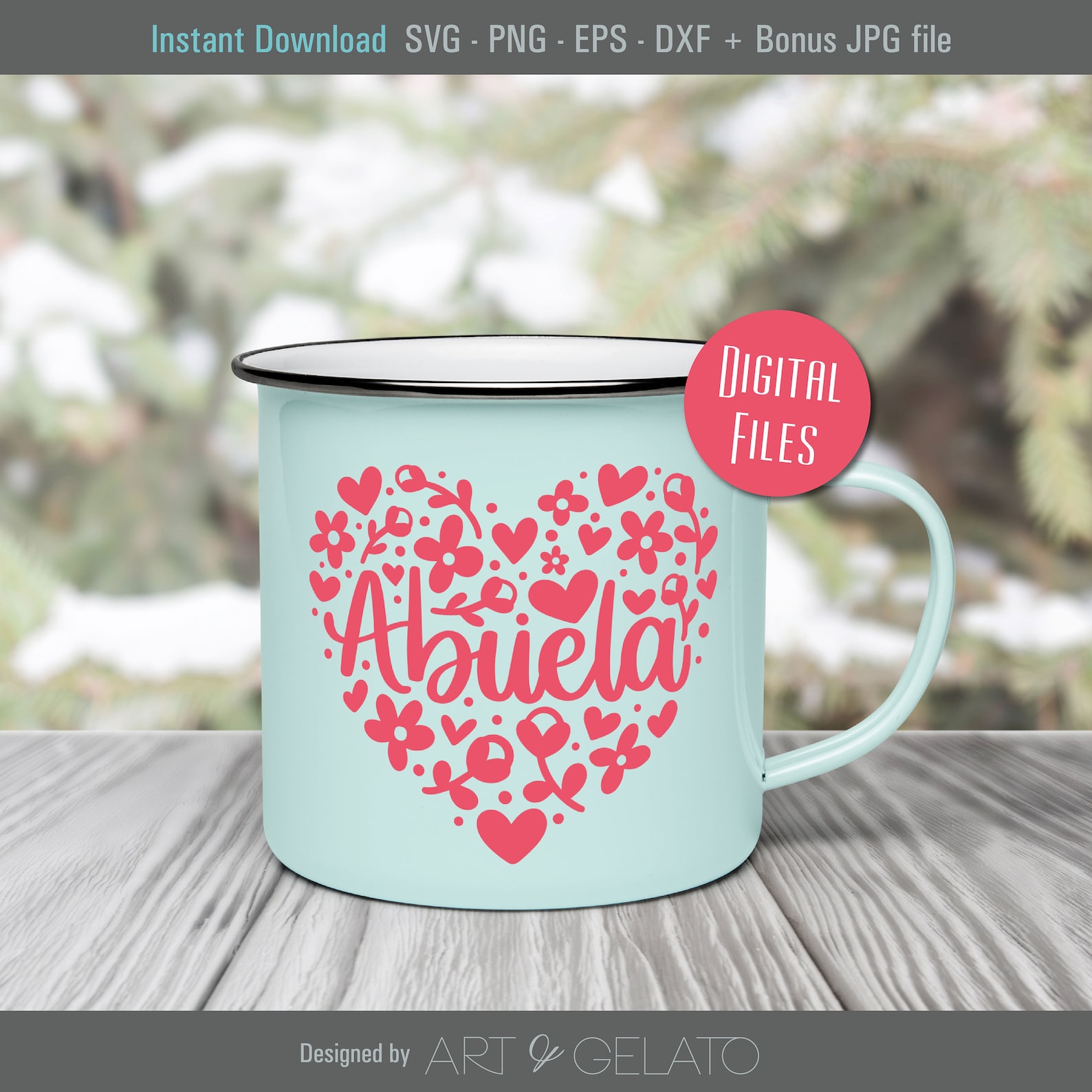 Abuela SVG Abuela Heart Svg Happy Mother's Day Svg | Etsy