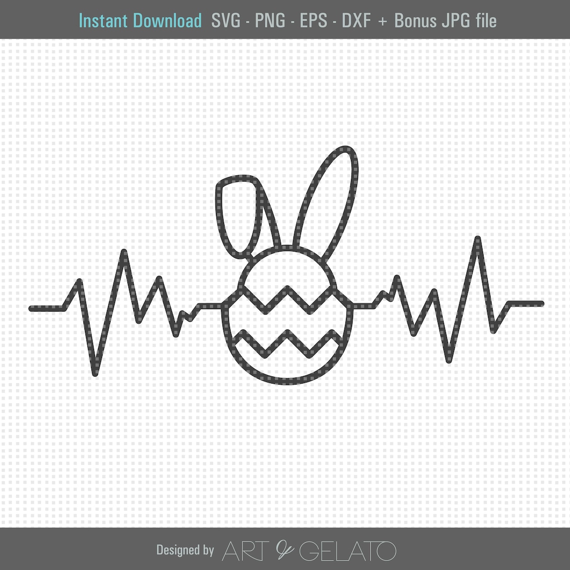 Easter Bunny Egg EKG SVG Easter Bunny Svg Easter Nurse Svg - Etsy
