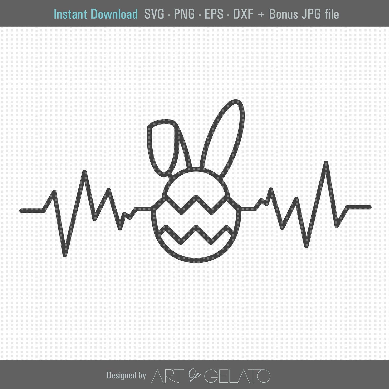 Easter Bunny Egg EKG SVG Easter Bunny Svg Easter Nurse Svg - Etsy