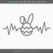 Easter Bunny Egg EKG SVG, Easter Bunny Svg, Easter Nurse Svg, Easter ...