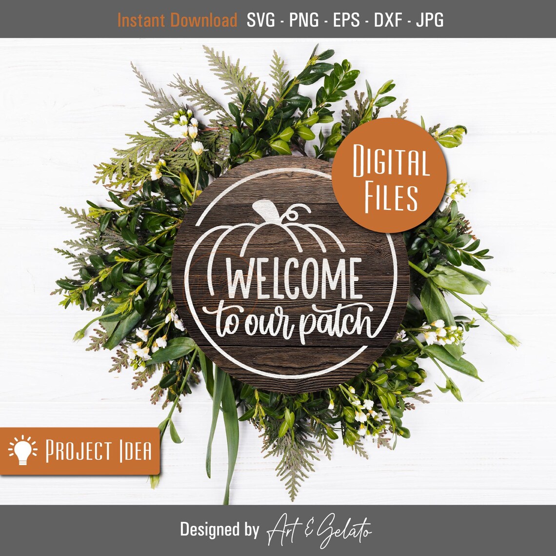 Welcome to Our Patch SVG Welcome Circle Sign SVG Pumpkin - Etsy