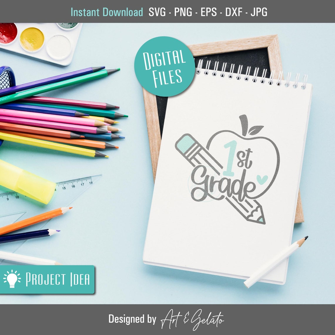 1st Grade Apple SVG, First Grade Svg, First Day of School Svg, Teacher ...