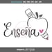 Enseña Manzana Lápiz SVG Enseña SVG Teach Spanish SVG | Etsy