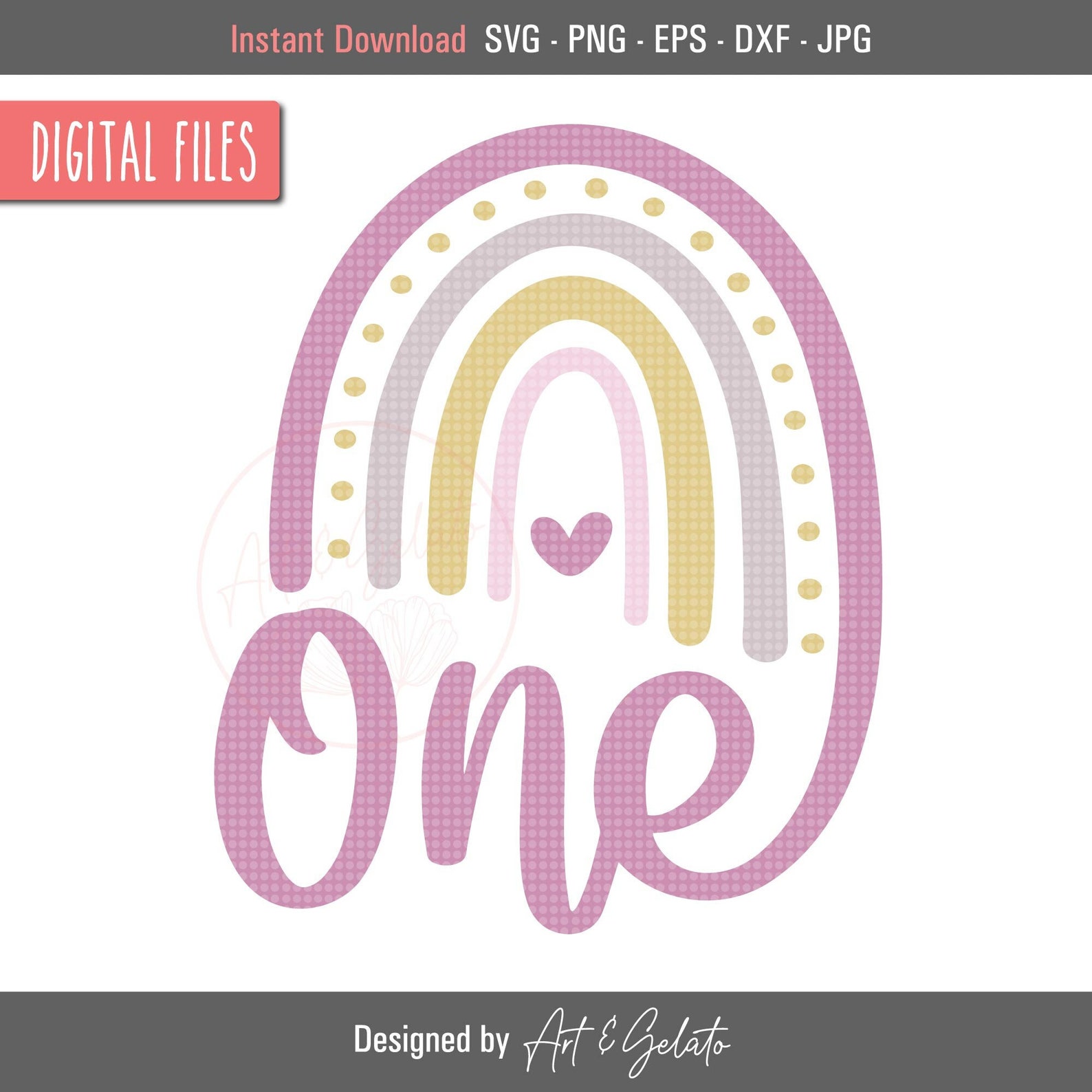 One Rainbow Birthday SVG Baby Girl 1st Birthday SVG Boho - Etsy