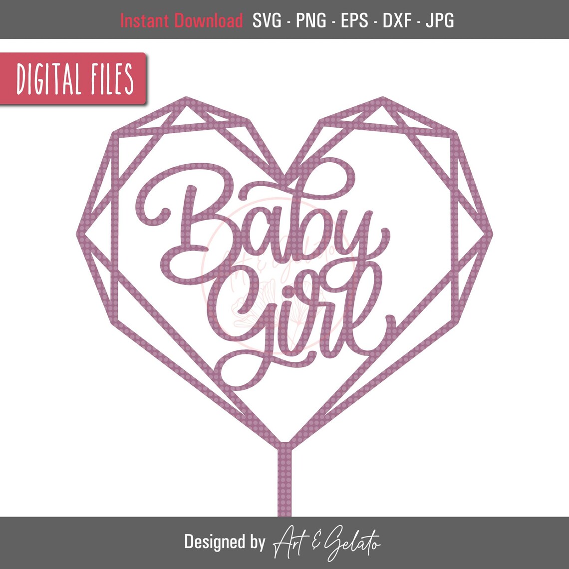 Baby Girl SVG Cake Topper Svg Baby Shower Cake Topper Svg - Etsy