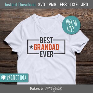 Best Grandad Ever SVG, Happy Father's Day SVG, Fathers Day Svg, Grandad ...