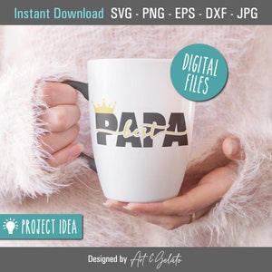 Best Papa Crown SVG, Happy Father's Day SVG, Fathers Day Svg, Grandpa ...