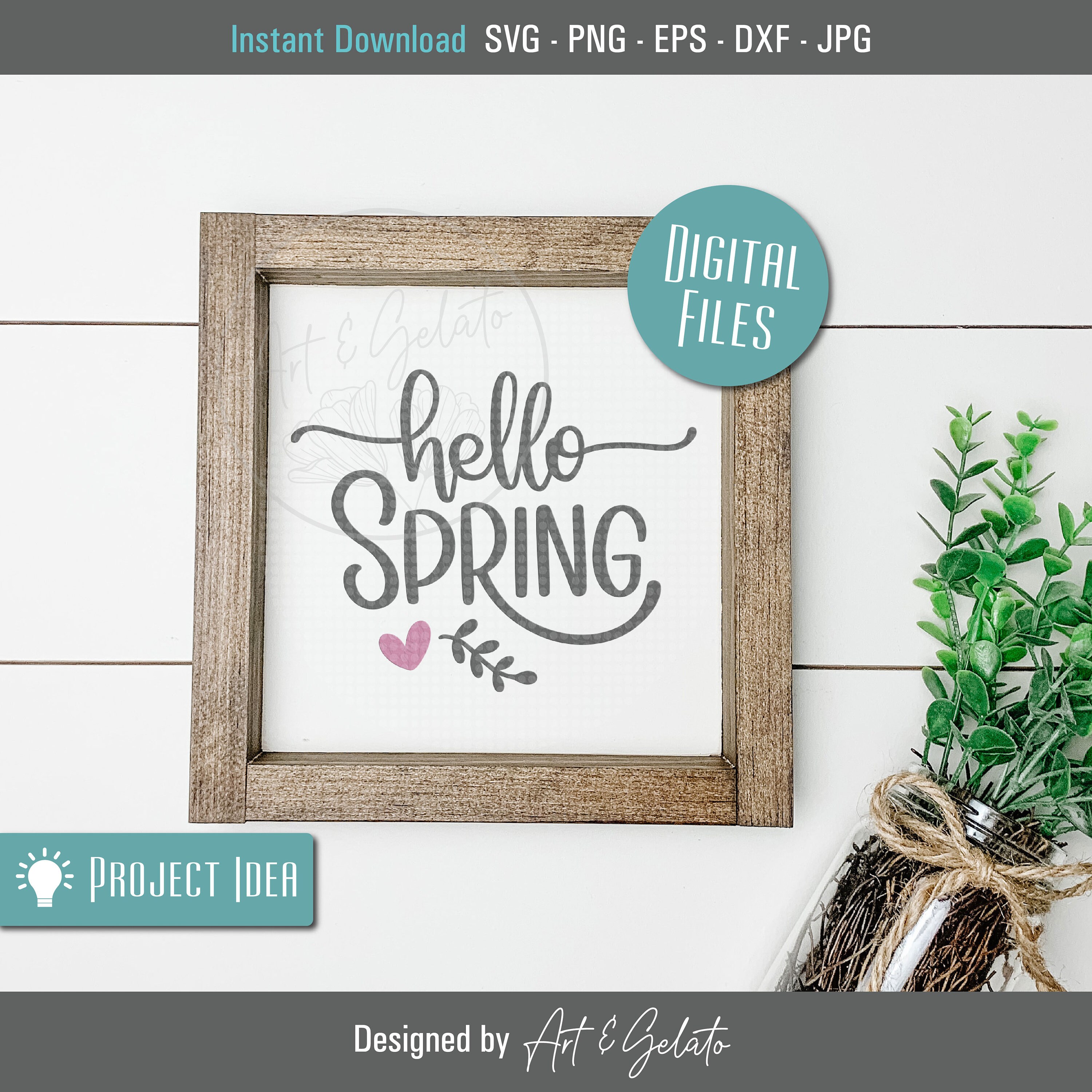 Hello Spring SVG Hello Spring Sign Round Sign Svg Welcome - Etsy
