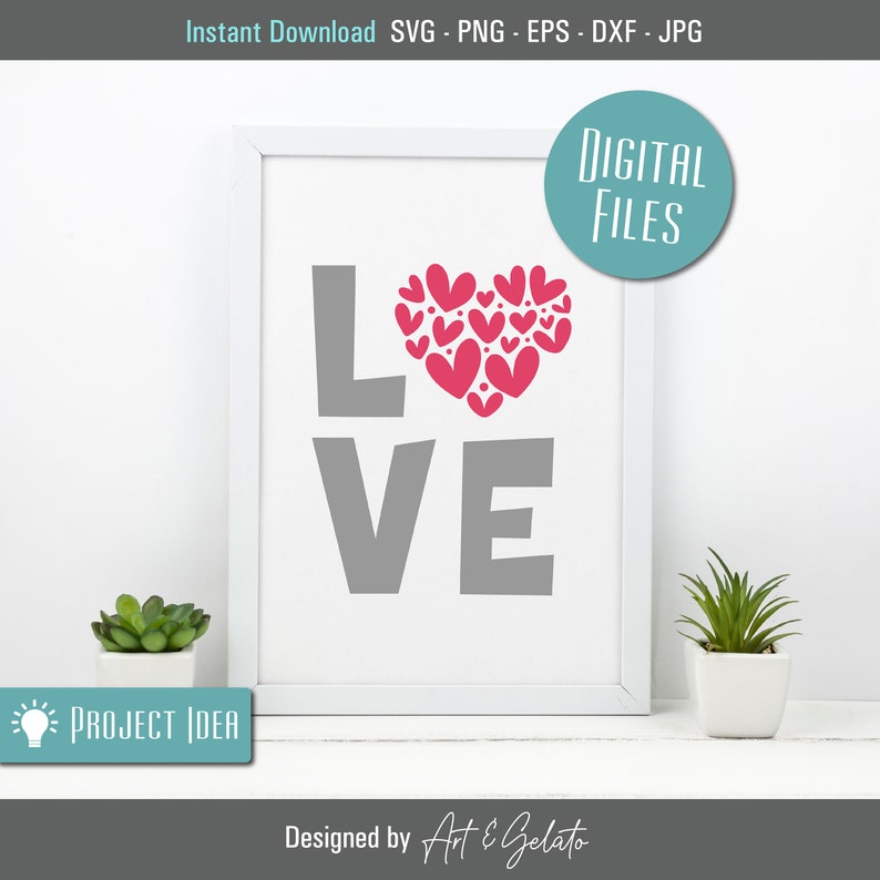 LOVE SVG Love Heart Svg Valentines Svg Happy | Etsy