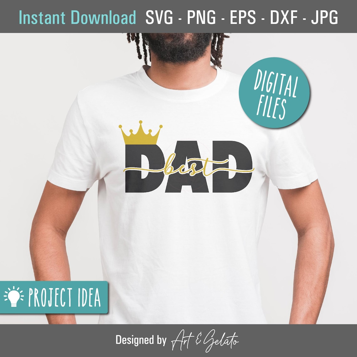 Best Dad Crown SVG Happy Father's Day SVG Fathers Day - Etsy