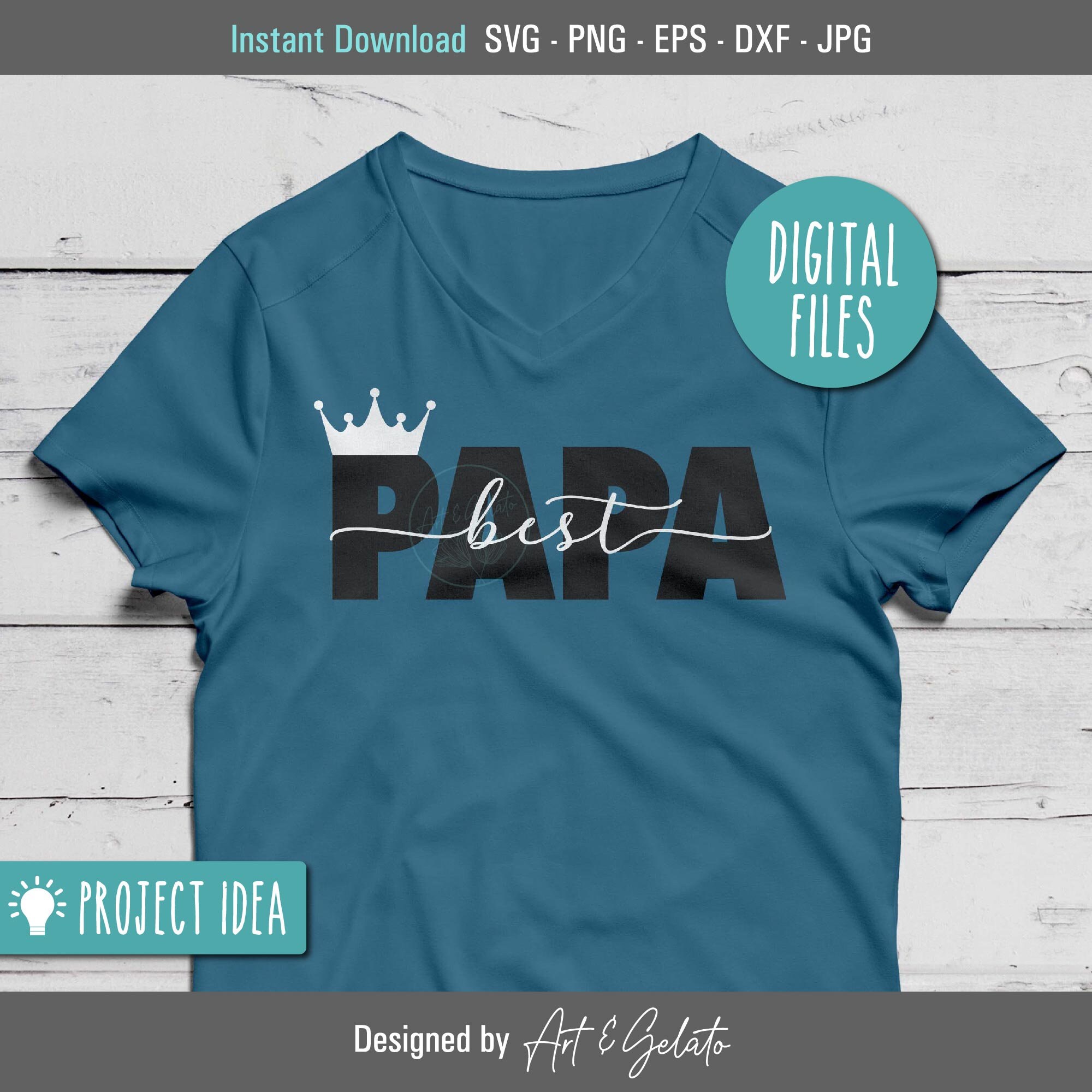 Mejor Papa Crown SVG Feliz Día del Padre SVG Día del Padre - Etsy México
