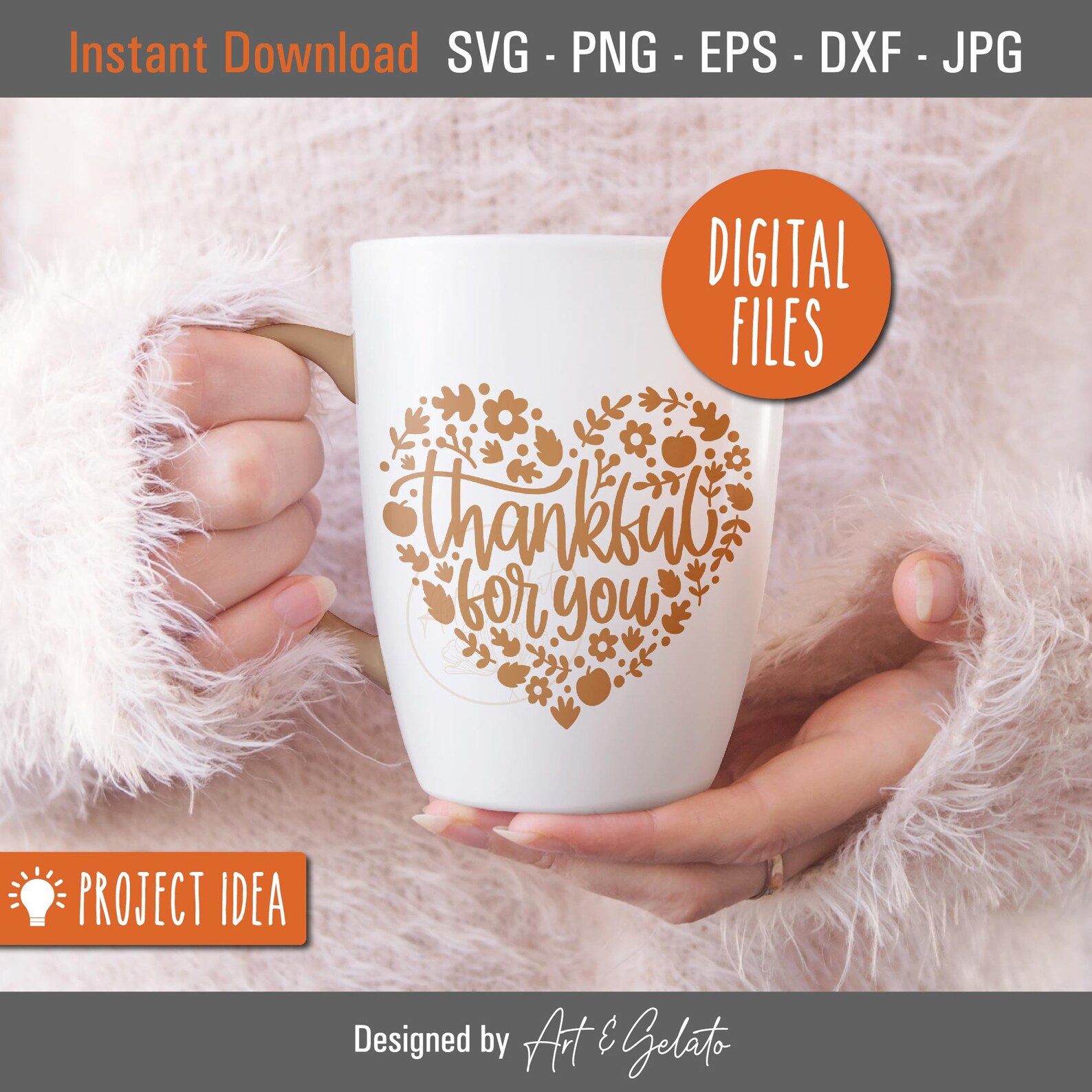 Thankful for You Heart SVG, Fall Pattern Heart SVG, Thankful for You ...
