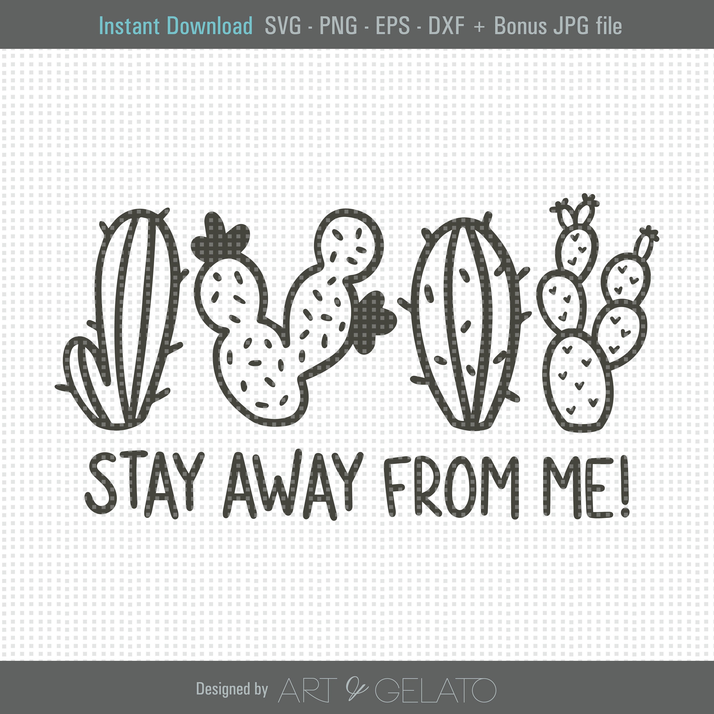 Stay Away From Me SVG Stay Away Svg Cactus Svg Social | Etsy