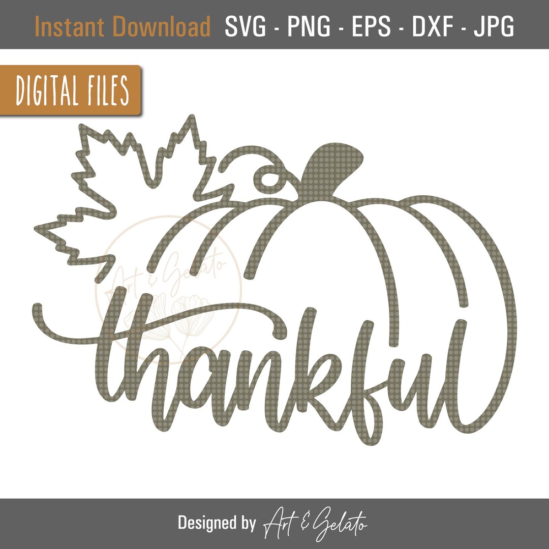 Thankful Pumpkin SVG, Pumpkin Svg, Thankful Svg, Fall Door Sign SVG ...