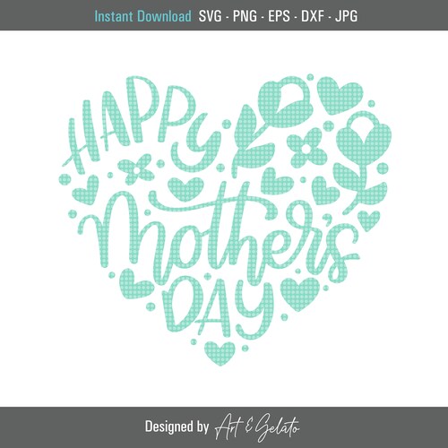 Mom SVG Mom Heart Svg Happy Mother's Day Svg - Etsy