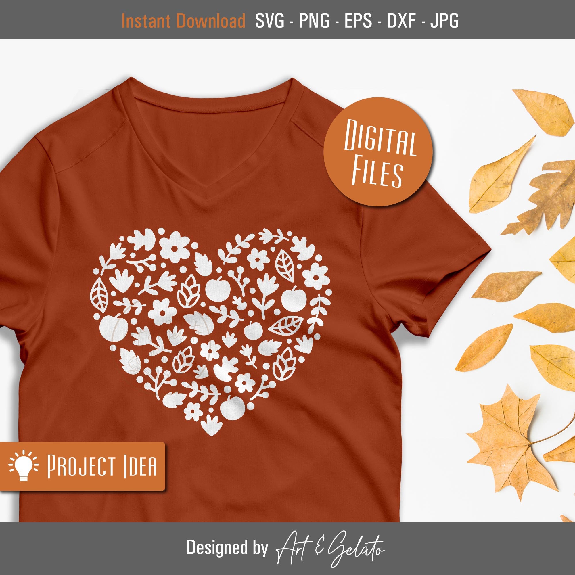 Autumn Heart SVG Fall Pattern Heart SVG Fall Heart SVG - Etsy
