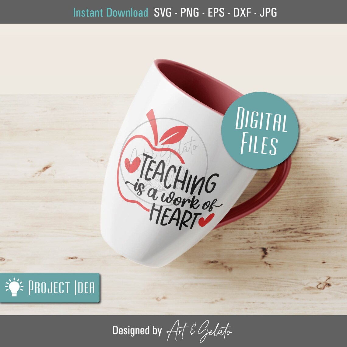 Teaching is a Work of Heart SVG Teacher Apple SVG Teacher - Etsy Canada