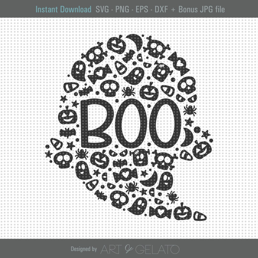 Boo Ghost SVG, Halloween Ghost Svg, Kids Halloween Shirt Svg, Happy ...