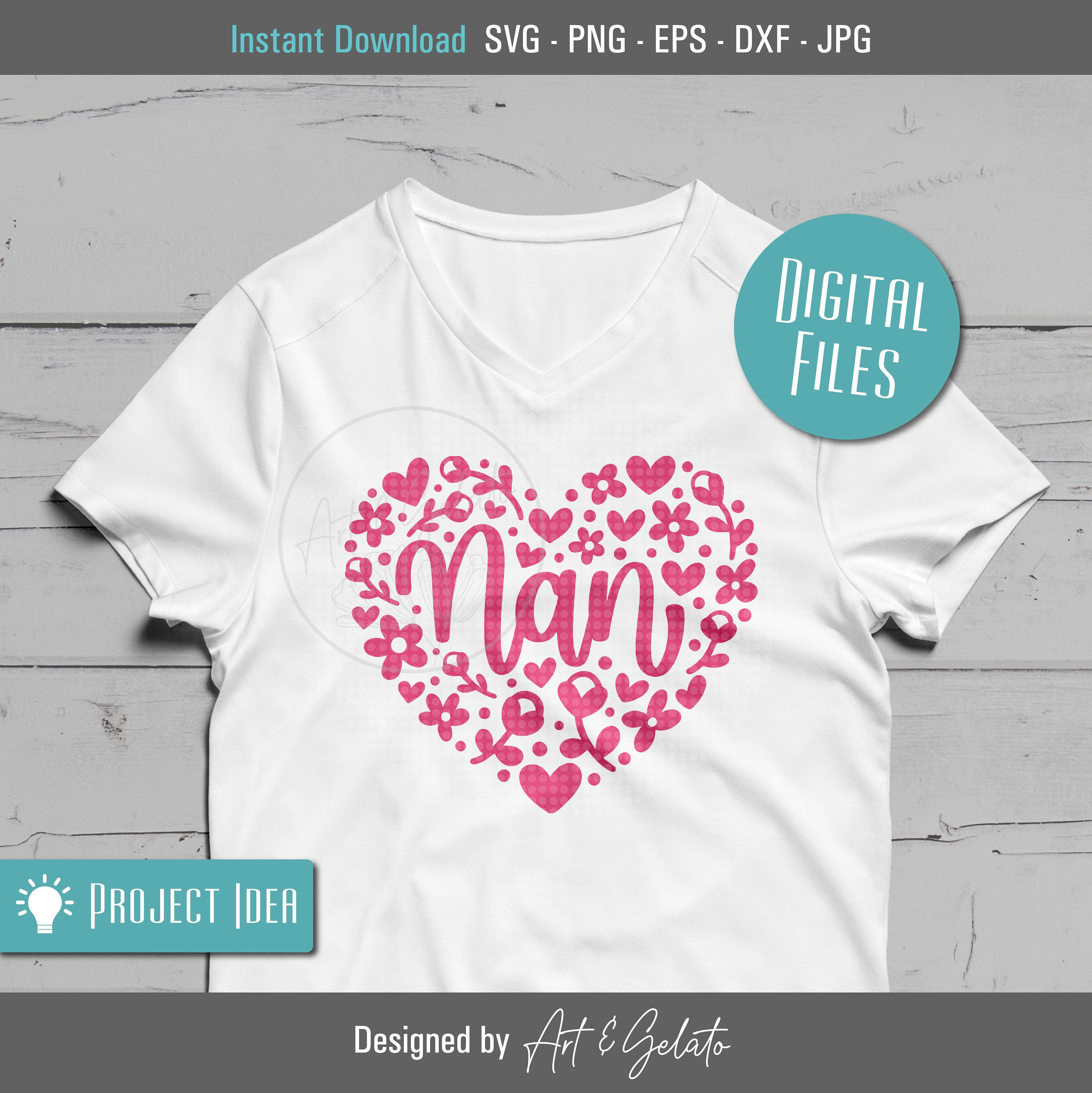 Nan Floral Heart SVG Nan Svg Grandma Svg Happy Mother's - Etsy UK