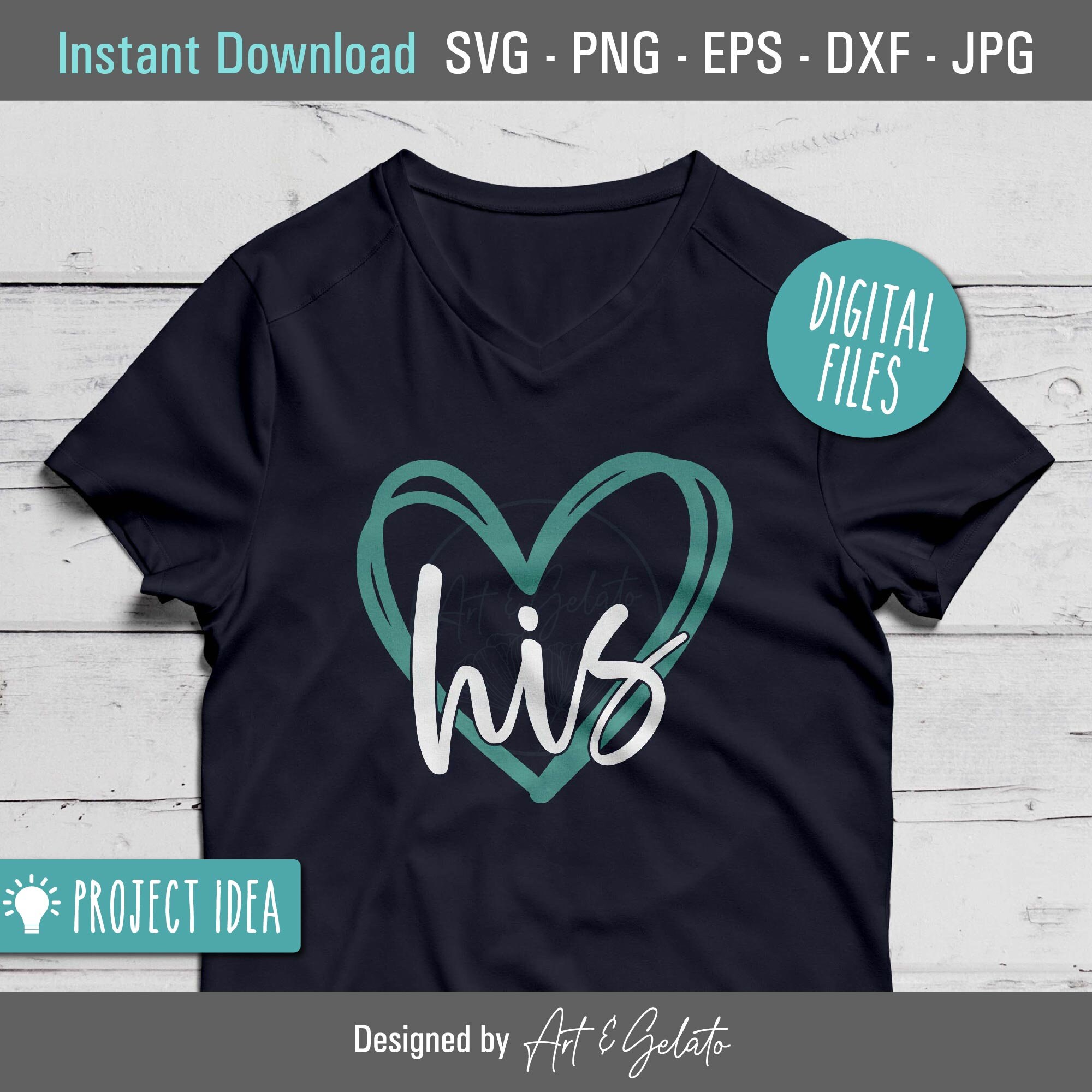 His and Hers SVG Happy Valentines Svg Hearts Set Svg - Etsy