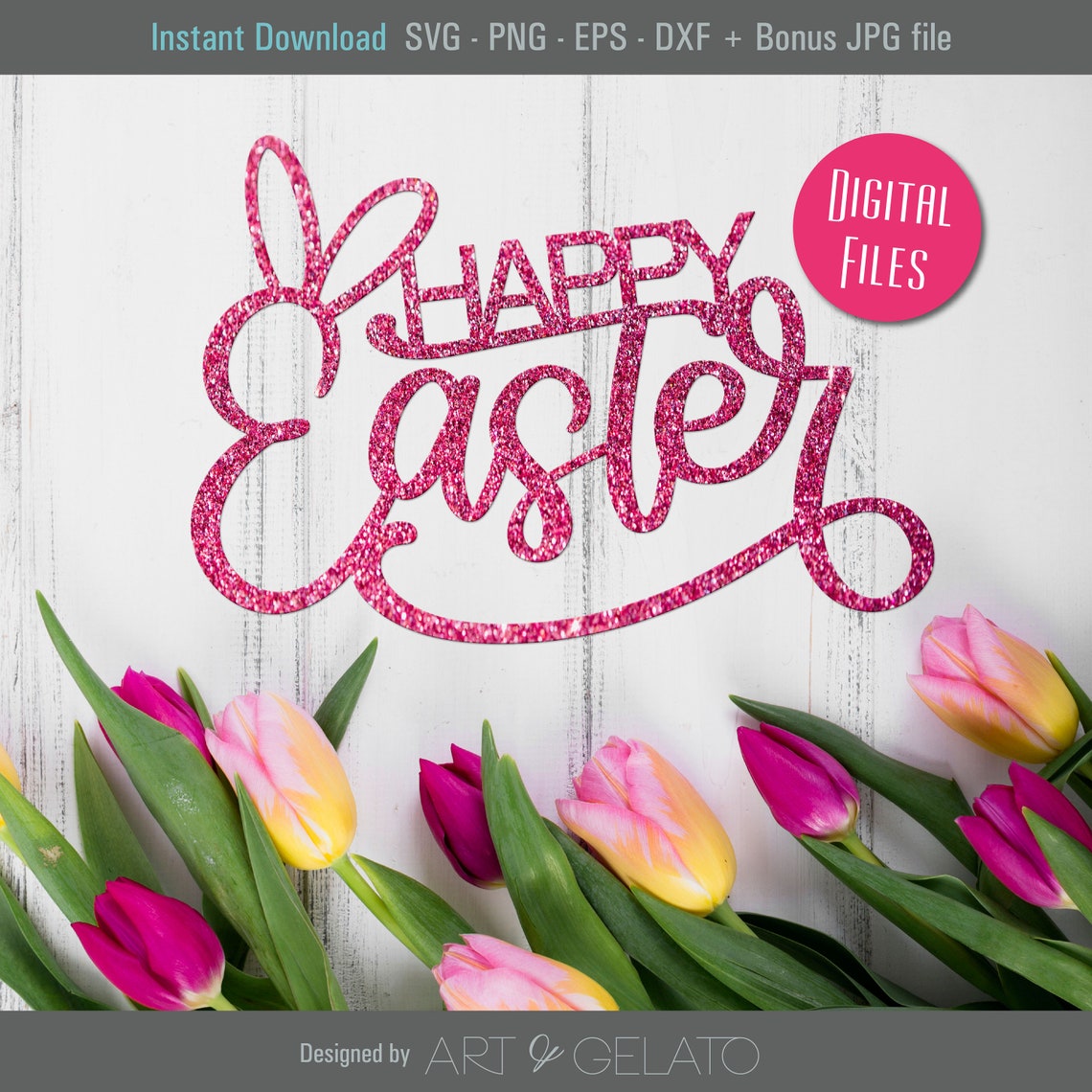 Happy Easter Cake Topper SVG, Happy Easter Cutout Svg, Easter Cutout ...