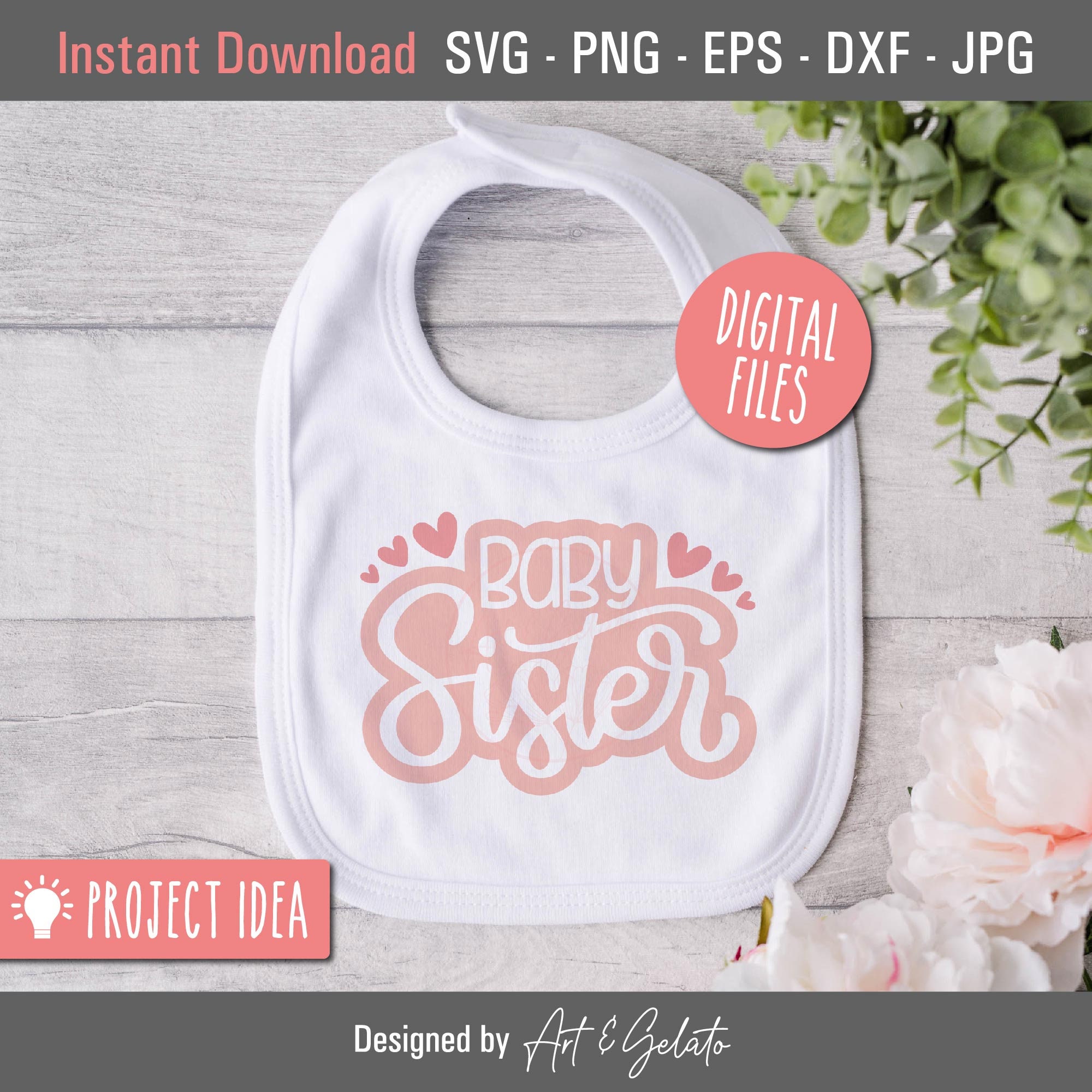 Baby Sister Svg, Baby Girl Svg, Sister Svg, Baby Girl Shower Svg, Baby ...