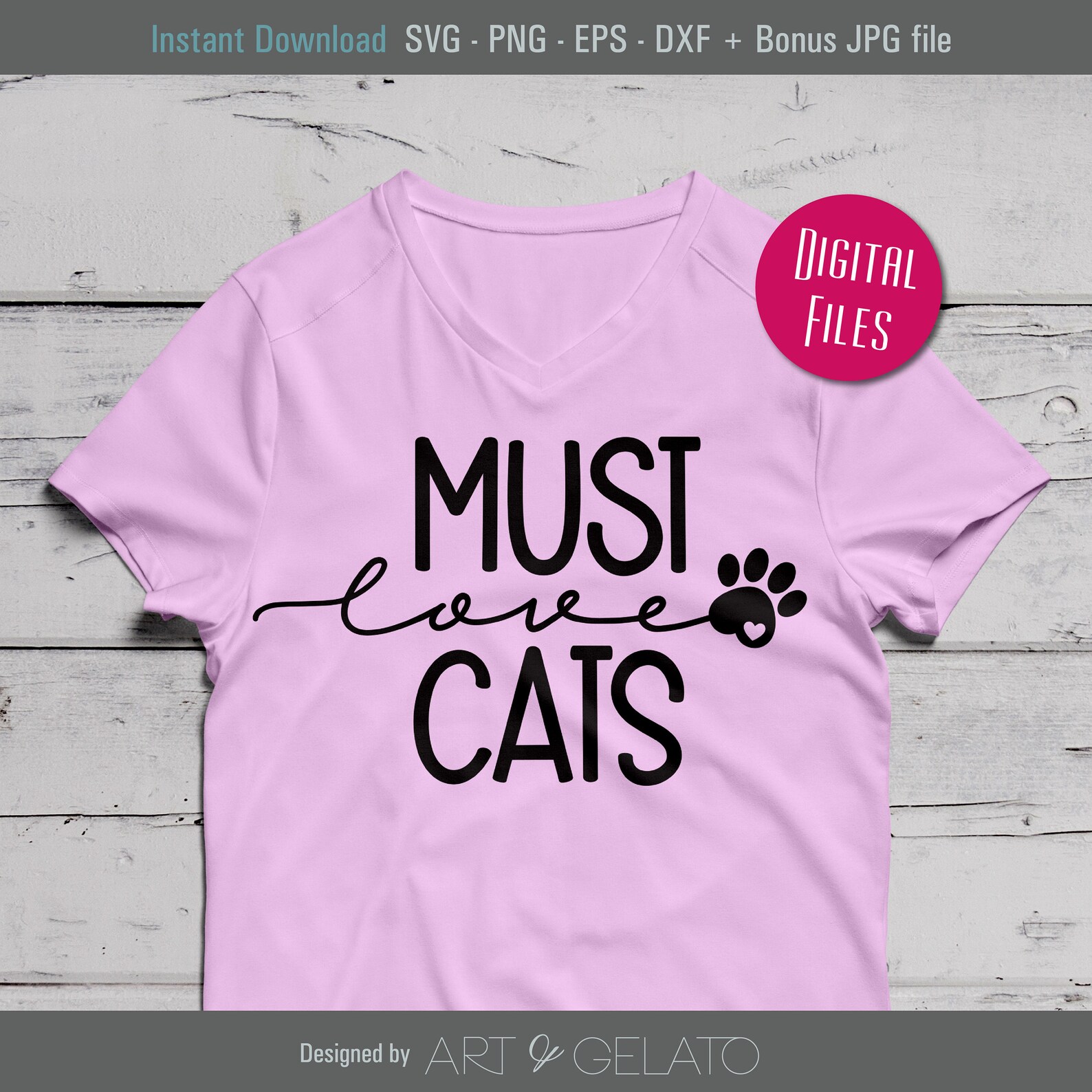 Must Love Cats SVG Love Cats Svg Cat Paw Print Svg Paw Svg - Etsy