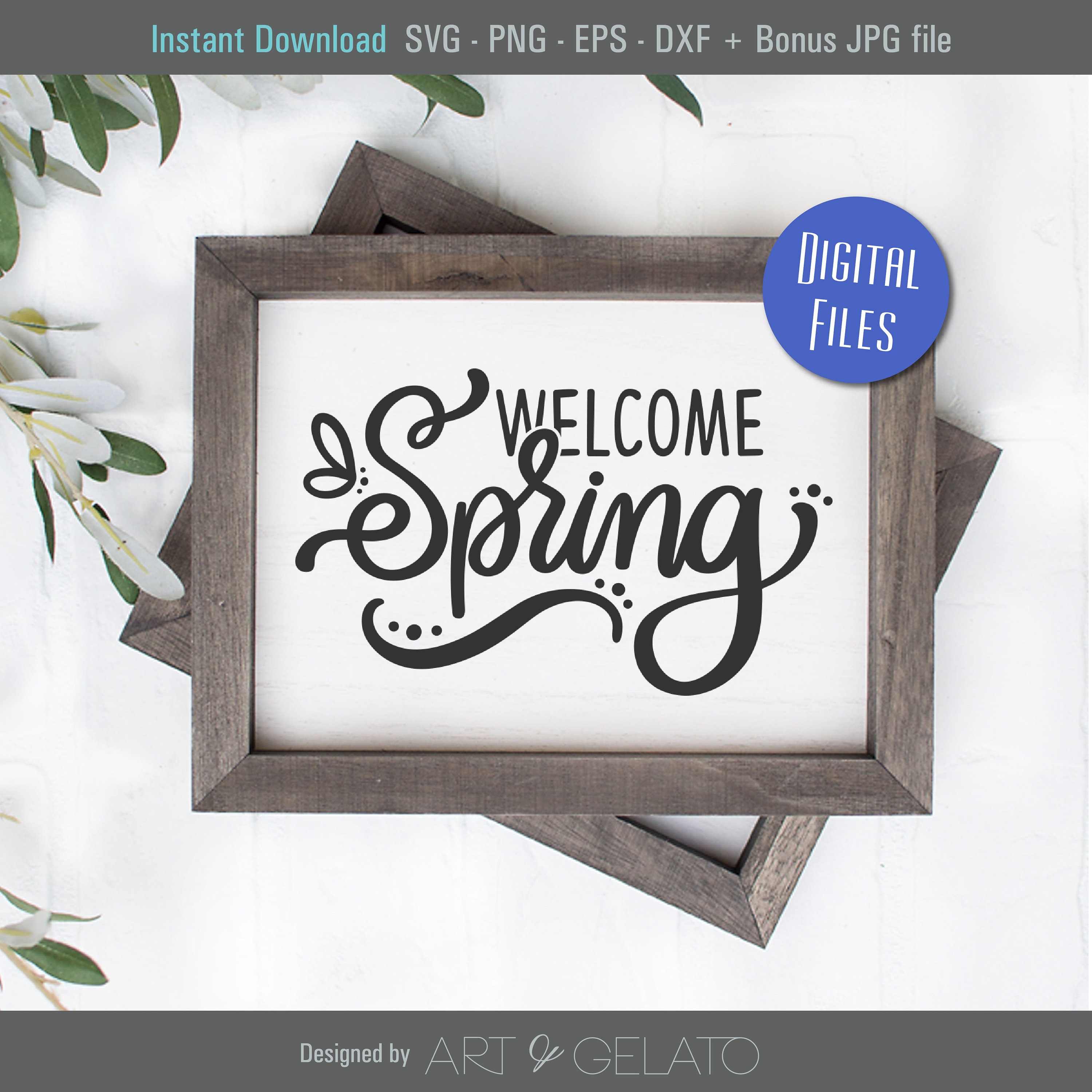 Welcome Spring SVG Spring Sign SVG Hello Spring SVG Welcome - Etsy