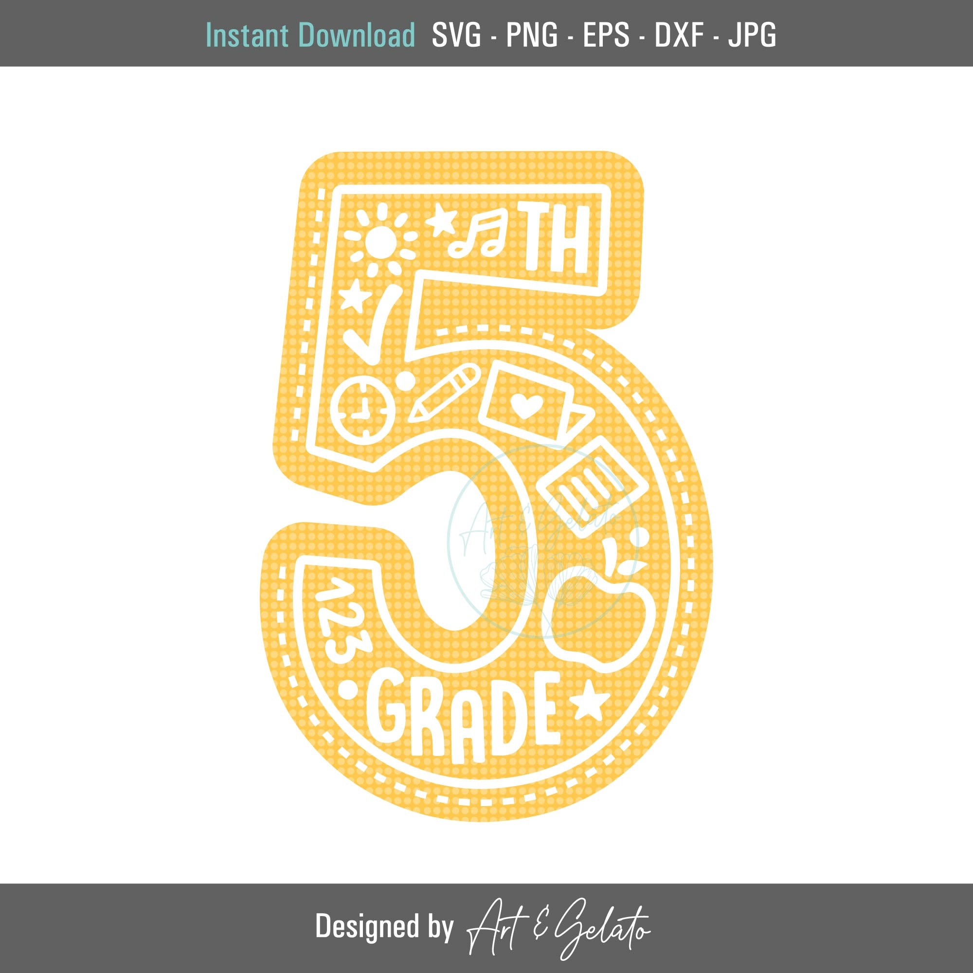 5th Grade SVG Fifth Grade Svg First Day of School Svg - Etsy