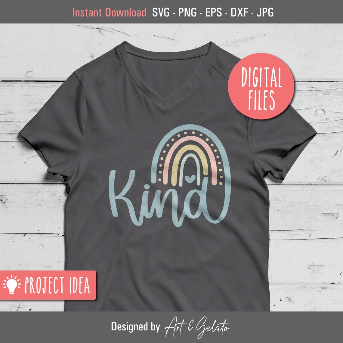 Kind Rainbow SVG Kind SVG Be Kind Choose to Be Kind | Etsy