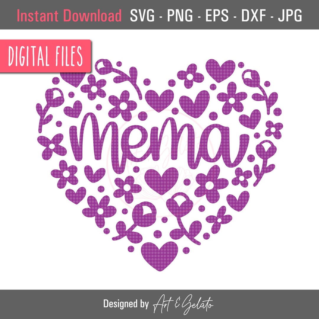 Mema SVG, Grandma Svg, Happy Mother's Day Svg, Mother's Day Shirt Svg ...