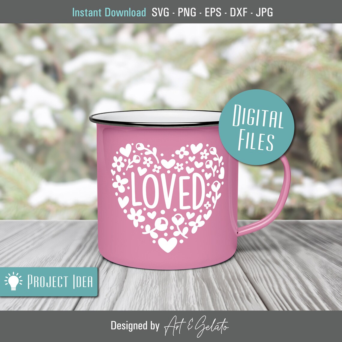 Loved SVG, Love Svg, Valentines Svg, Floral Heart Svg, Happy Valentines ...