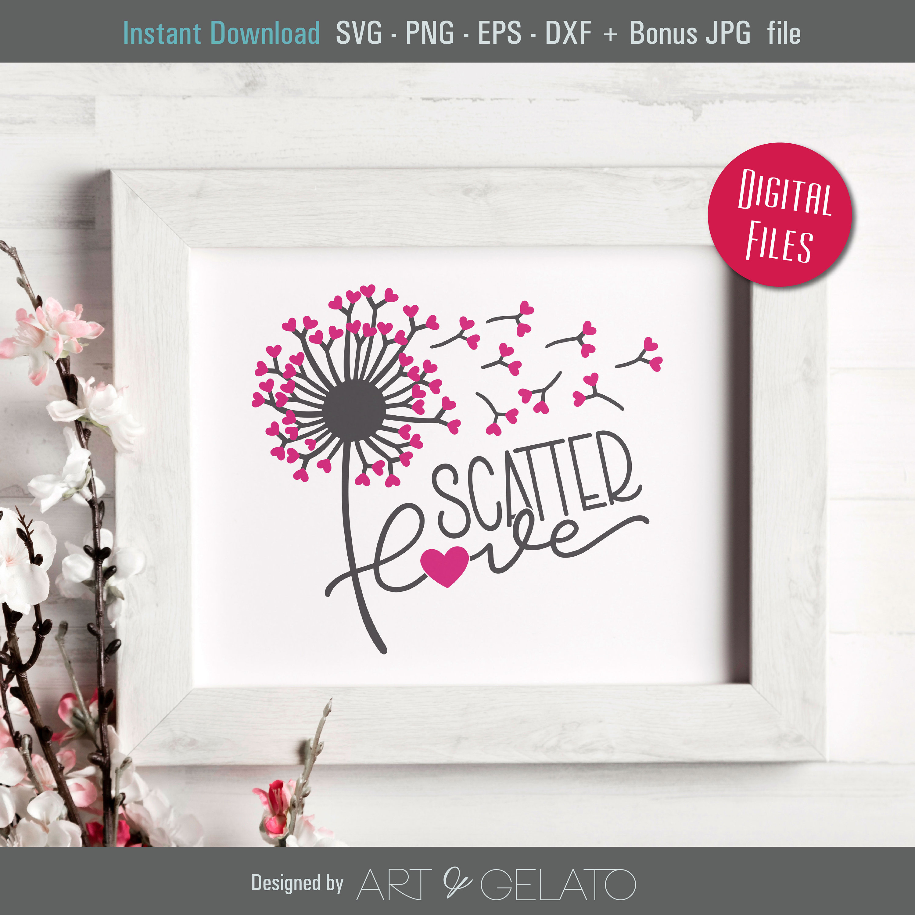 Scatter Love SVG Valentines Svg Heart Svg Instant Download - Etsy