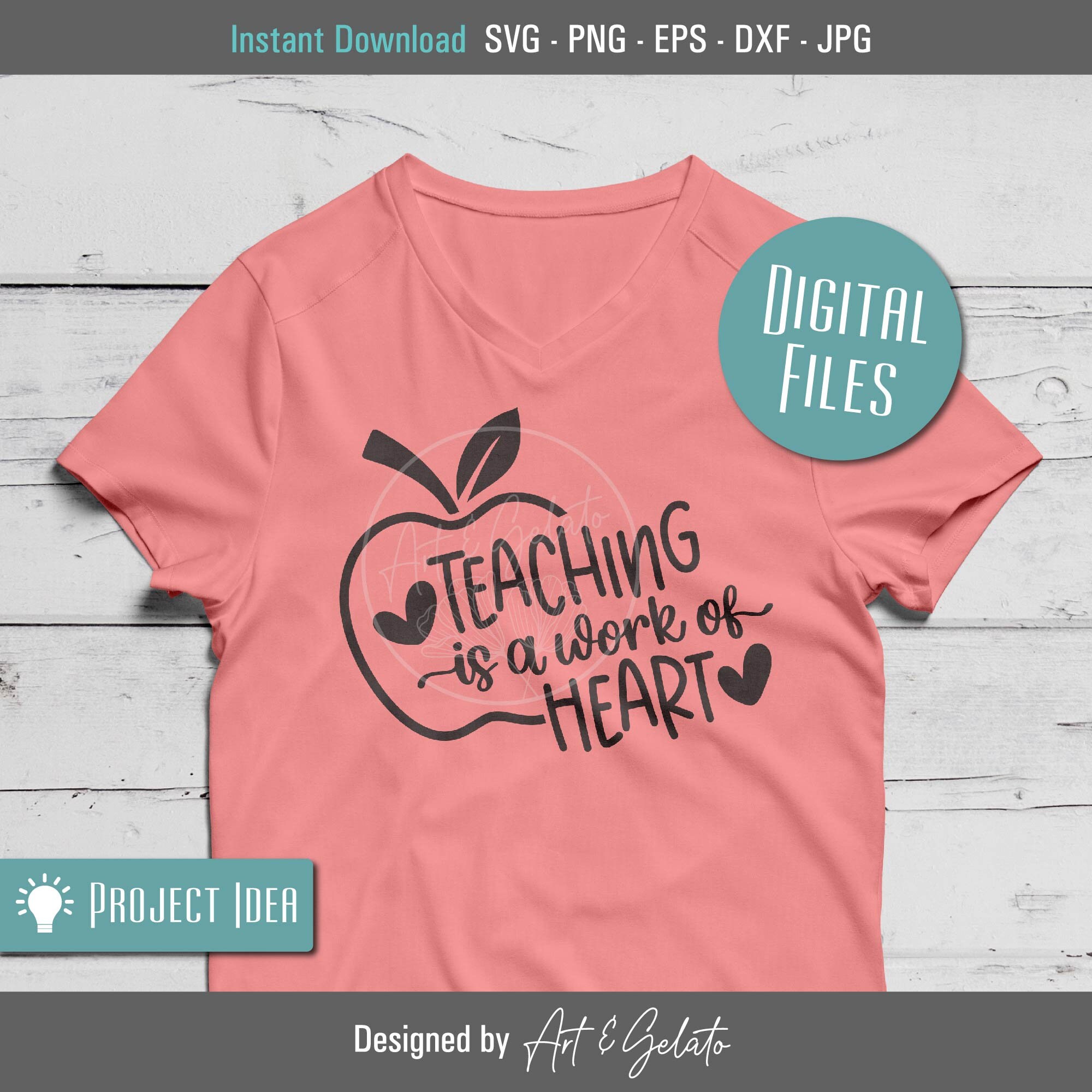 Teaching is a Work of Heart SVG Teacher Apple SVG Teacher - Etsy Canada