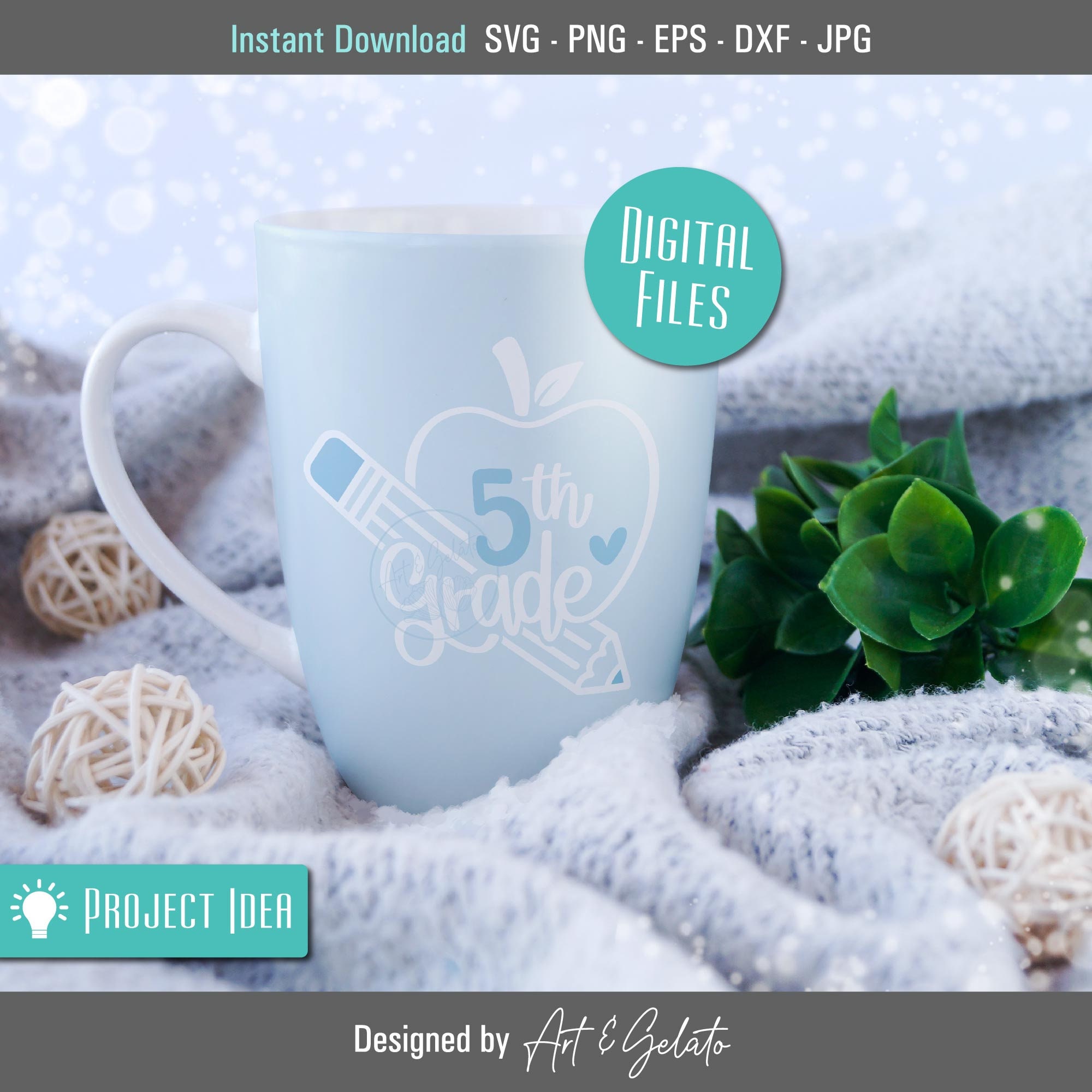 5th Grade Apple SVG Fifth Grade Svg First Day of School Svg - Etsy